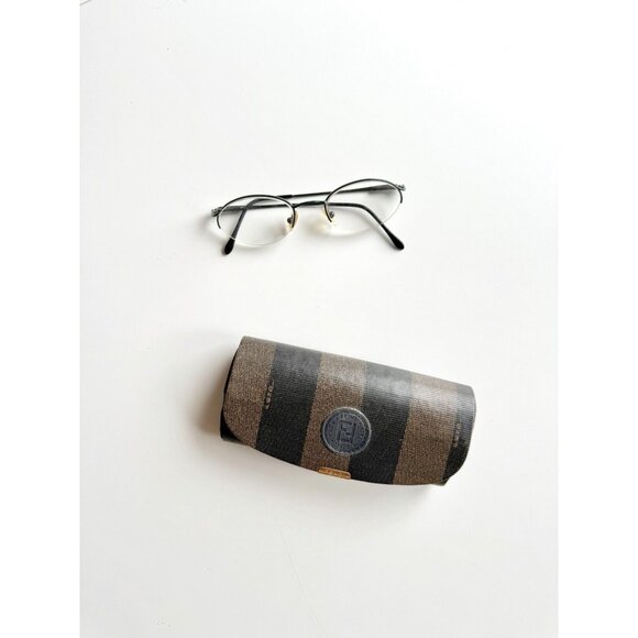 Fendi | Accessories | Vintage Fendi Dark Green Metal Wire Round Oval ...